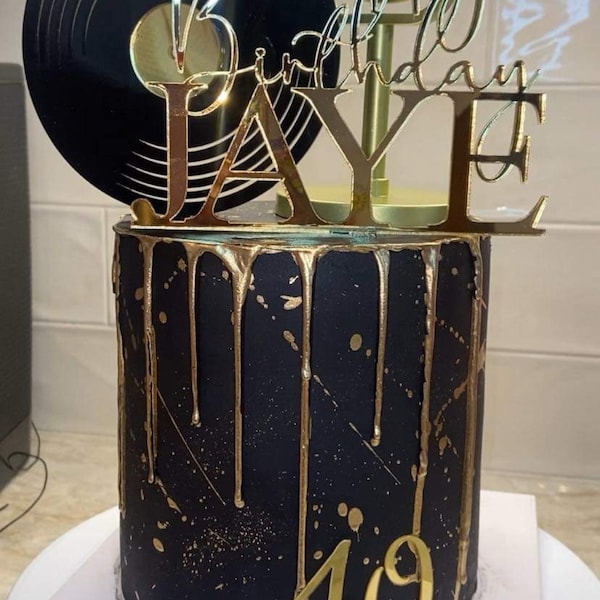 Happy Birthday Cake Topper • Personalized Cake Topper • Acrylic Cake ...