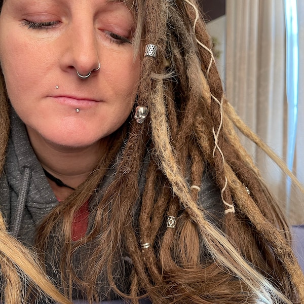 1PC Silver Skull Dreadlock Beads Dread Hair Braid Jewelry Beard Beads ...