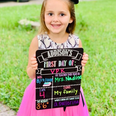 Reusable First and Last Day of School Sign, Liquid Chalk Dry Erase ...