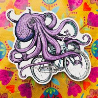 Octopus Sticker Octopus Vinyl Sticker for Laptops, Cars, Water Bottles ...