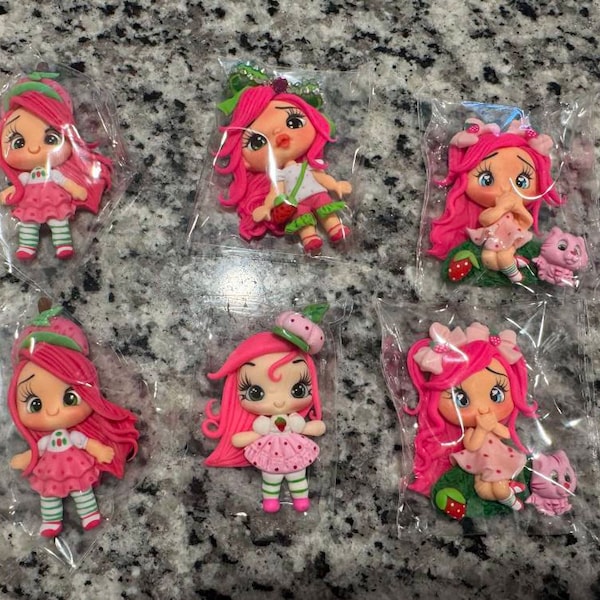 12 Minature Princess Clays for Bows- Clay Bow Center Clay Doll, Clay ...