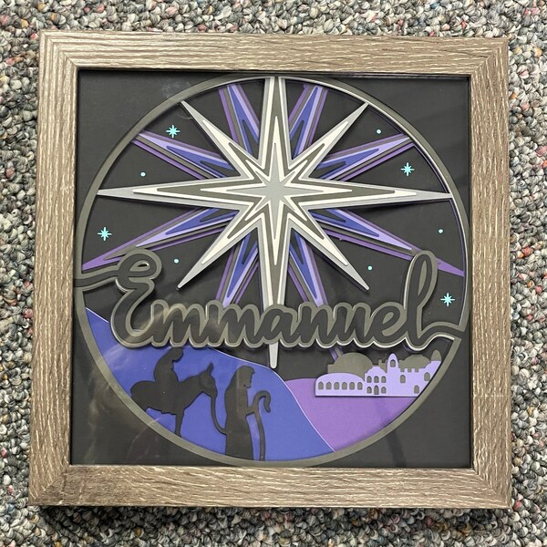 3D NATIVITY Shadow Box - 3D EMMANUEL Svg - for Cricut - for Silhouette ...