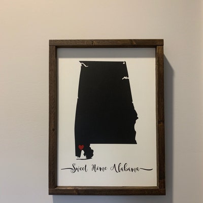 Sweet Home Alabama State Sign With Heart, Realtor Closing Gift - Etsy