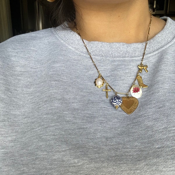 Build Your Own Custom Charm Necklace Customizable Charm Necklace Custom ...