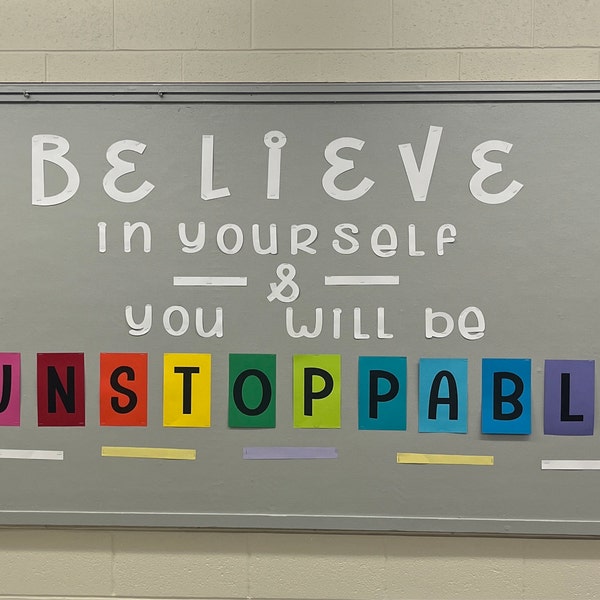 Believe in Yourself Bulletin Board Kit: Classroom Decor - Etsy