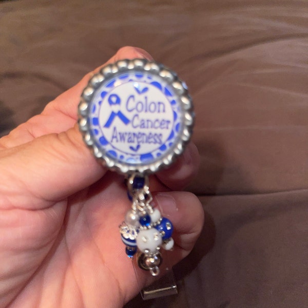 Colon Cancer Awareness Badge Reel - Awareness Badge Reels - Awareness ...