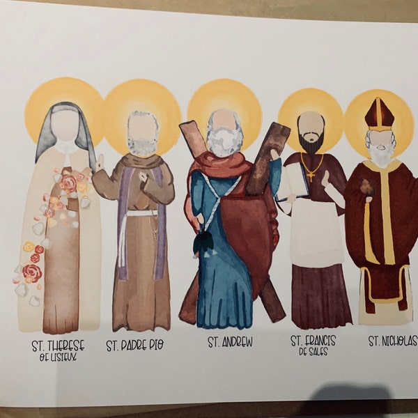 Custom Saint Print | Saint Print | Saint Card | Catholic Gift - Etsy