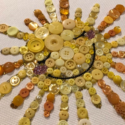 Custom Baby Bird Button Art Made to Order Button Picture Nursery Decor ...