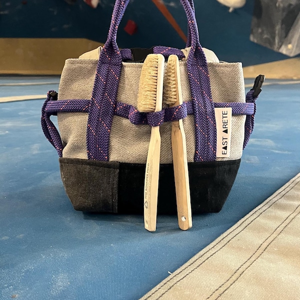 Mini Chalk Bucket, Upcycled Retired Climbing Rope, Magnetic Closure ...