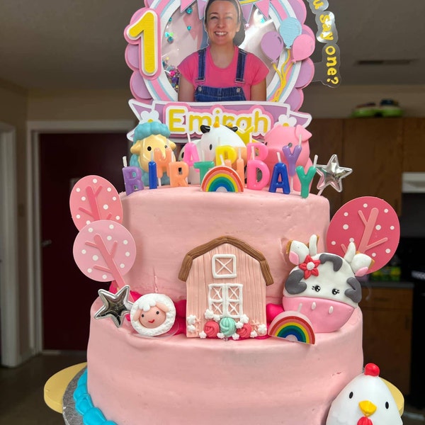 Ms Rachel Cake Topper W/ Confetti First Birthday Party Can You Say One ...