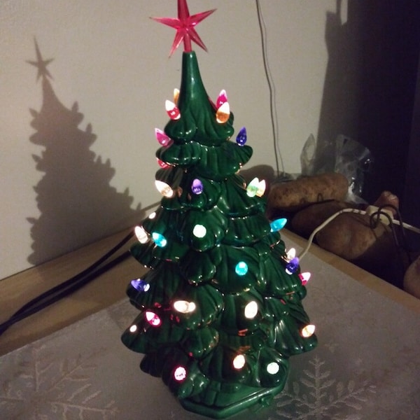 30 or 50 Small Ceramic Christmas Tree Twist Bulbs. Multi-colored or ...