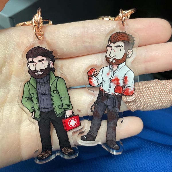 Catboy Glass Joe & Great Tiger - Punch-out!! Acrylic Charms - Etsy