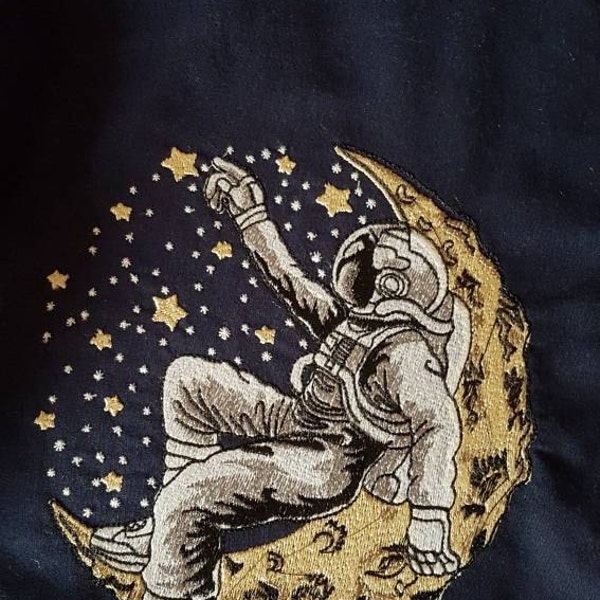 NASA Emblem Astronaut Machine Embroidery Design - Space NASA Moon ...