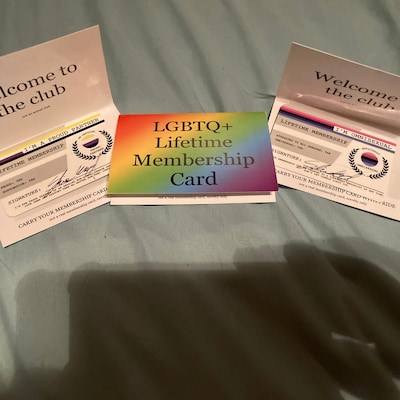 OMNISEXUAL Lifetime Membership Card Gay Pride Card LGBT Identity Card ...