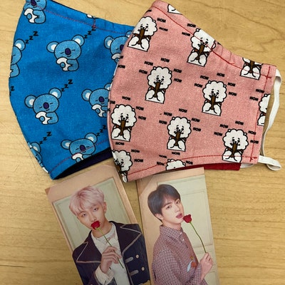 BTS Face Mask - Etsy
