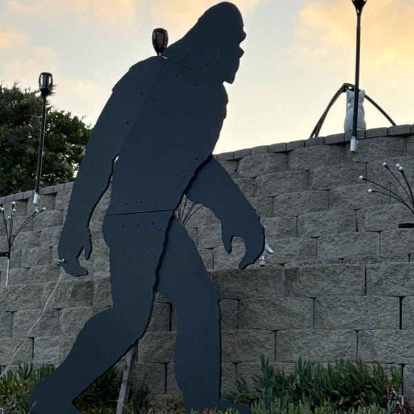 Giant 7 Ft All-weather Bigfoot Yard Display Durable PVC Outdoor Garden ...