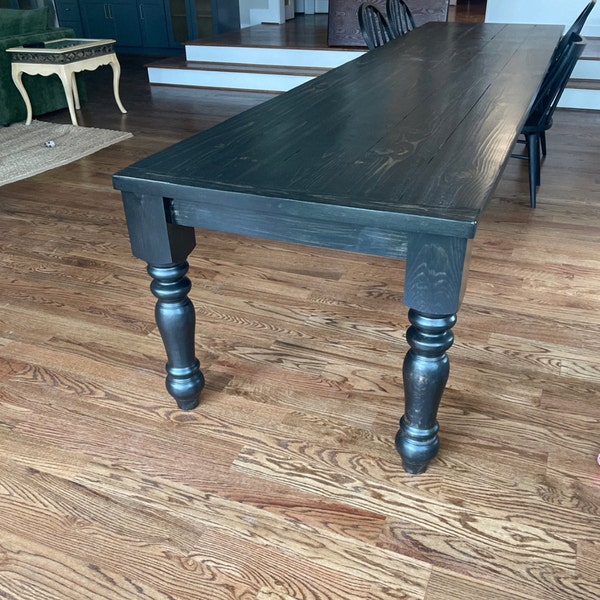 Large Farmhouse Table, Long Farmhouse Table, Big Dine Table, Kitchen ...