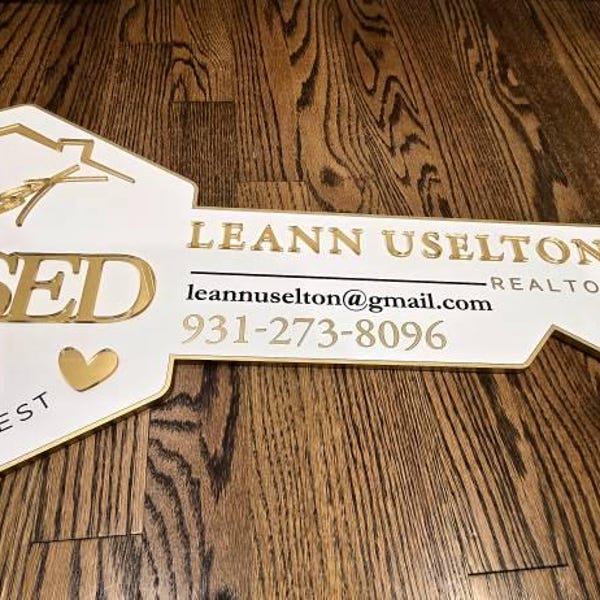 Closed Sign, Sold Wooden, Closing Gift Real Estate Agent Broker ...