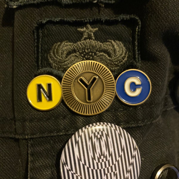 NYC - New York City - Enamel Lapel Pin - Etsy