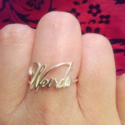 Custom Name Ring Children Name Ring Sterling Silver Ring Personalized ...