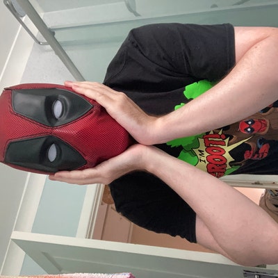 Deadpool Halfshell Costume Cosplay Mask With Screen Printed Fabric and ...