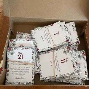 Scripture Advent Calendar for Printable, Christmas Countdown, Bible ...