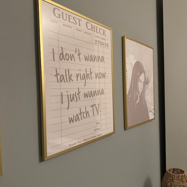 Custom Guest Check Art Print, Trendy Wall Art, Digital Download, Pick ...