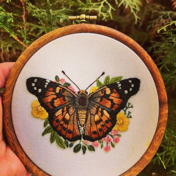 Butterfly: Hand Embroidery Pattern, Thread Painting Tutorial, Instant ...
