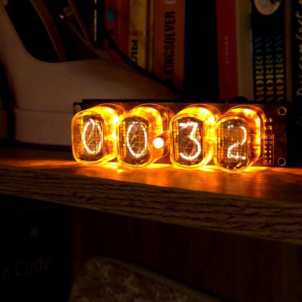Nixie Tube Clock in 12 Amber ,fallout Style,vintage,steampunk ...