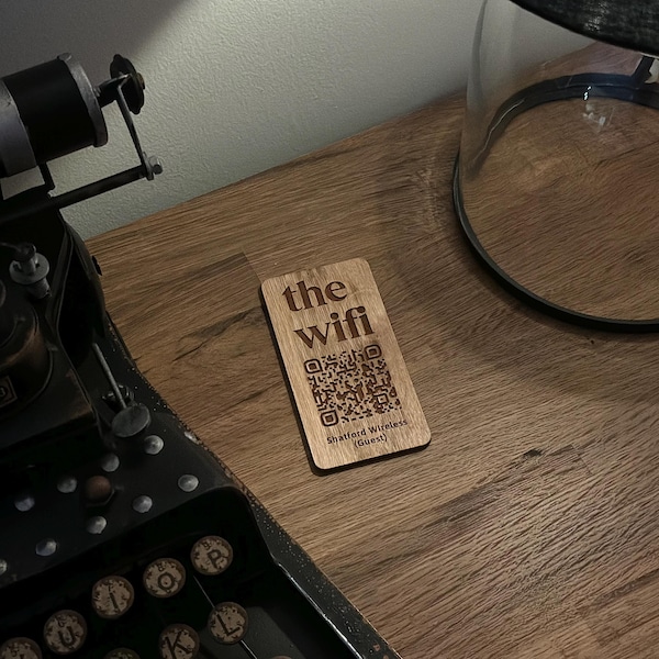 House Design Wifi QR Code Plaque: 4mm Birch Wood, Easy Scan Login - Etsy