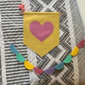 Custom Felt Banner Flags Triangle Fabric Bunting Pastel - Etsy