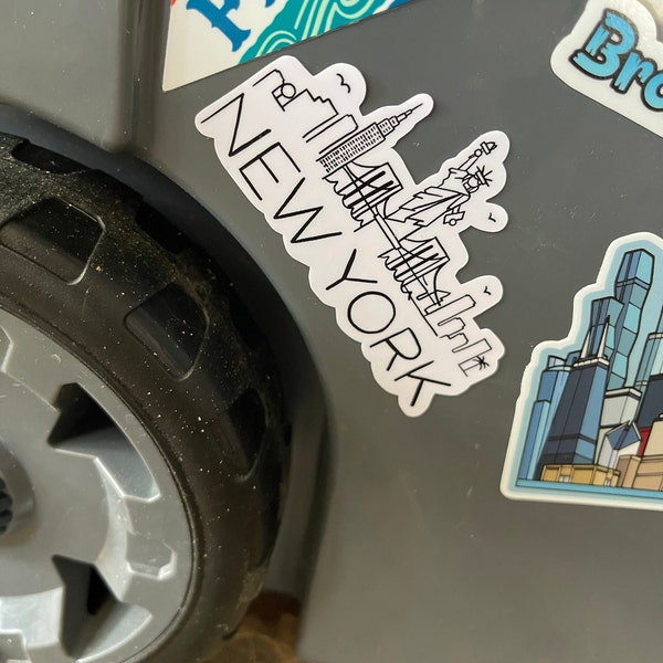 New York Skyline Vinyl Sticker, Manhattan,best Friend Gift, Birthday ...