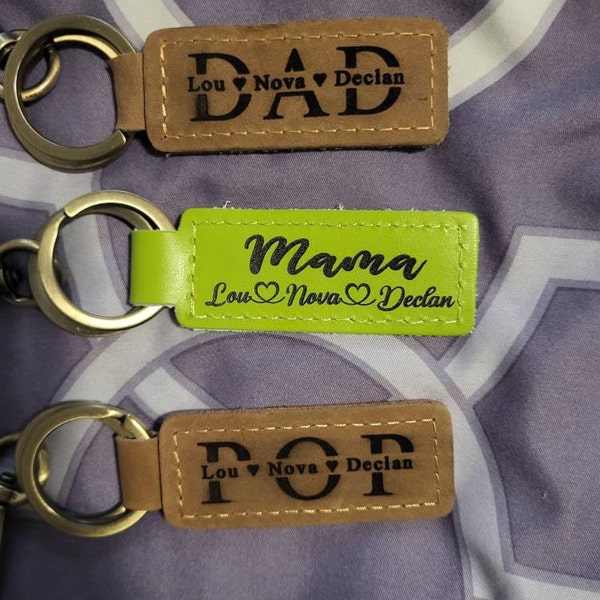 Personalized Dad Keychain, New Dad Gift, Engraved Dad Keychain, Fathers ...