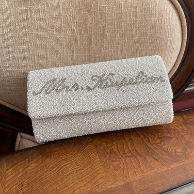 Beaded Letter Customized Coin Pouch Bag Money Bag Change - Etsy