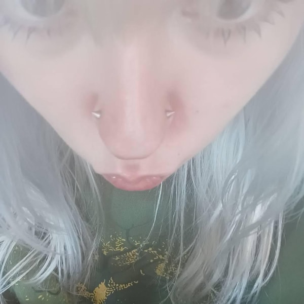 20g 3mm Opal Blue, Lavender, Teal, Pink 3mm Ball Horseshoe Barbell ...