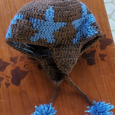PATTERN Crochet Ear Flap Star Hat - Etsy