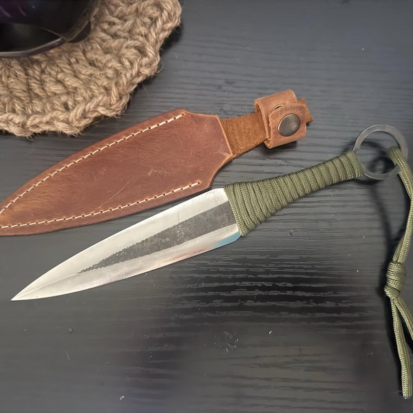 Hand-forged Set 5 PCS Knife for Throwing Outdoors. Carbon Steel Blades ...