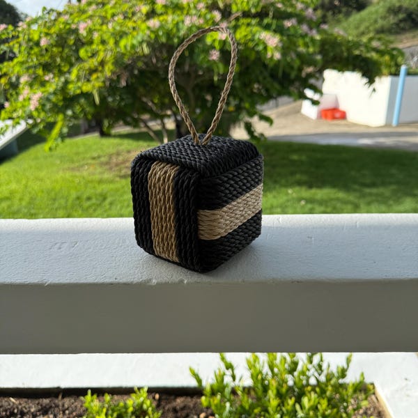 Rope Doorstop (5lb, 10lb, 17lb or 27lb Cube), Indoor Use, Sisal Rope ...