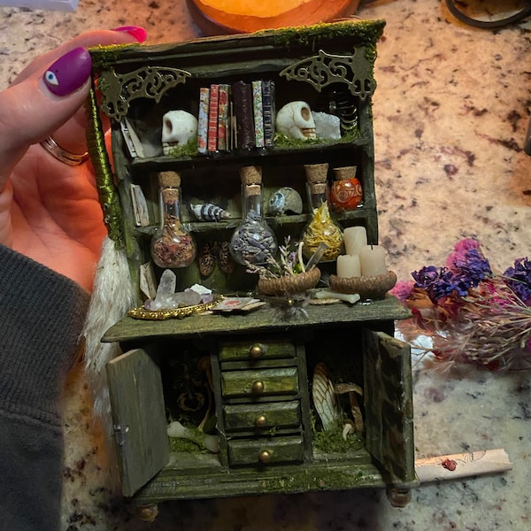 Miniature Witchy Cabinet Bookshelf - Etsy