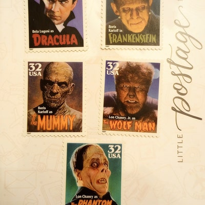 Classic Monster Stamps 5 Unused Vintage Postage Stamps 32 Cents 1997 - Etsy