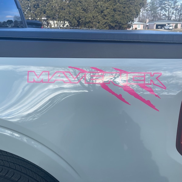 Ford Maverick Vinyl Decal Sticker 2pcs, Bedside Truck Decal Calcomanía ...