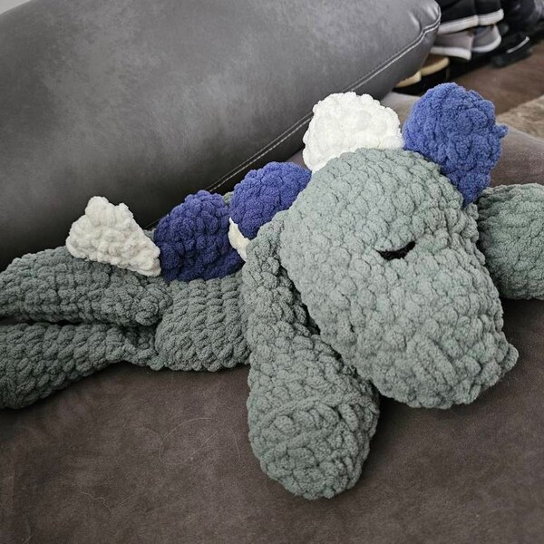 Sleepy Snuggle-saurus Rag Doll Crochet PATTERN / Rag Doll Pattern ...
