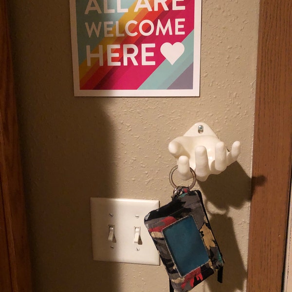 Helping Hand Wall Mounted Key Holder / Wallet Holder / Glasses Holder ...