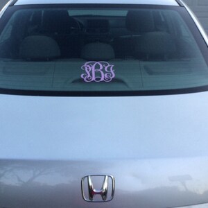 Monogram Car Decal, Monogram Wall Decal, Custom Vinyl Decal, Monogram ...