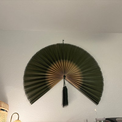 Wall Fan Decor, Bamboo Decorative Fans, Handcrafted Bamboo Fan, Boho ...