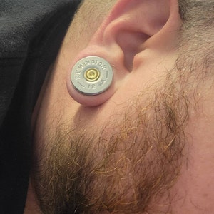Bullet Ear Plugs 9mm Bullet Plug Earrings Bullet Shell U Pick Your ...