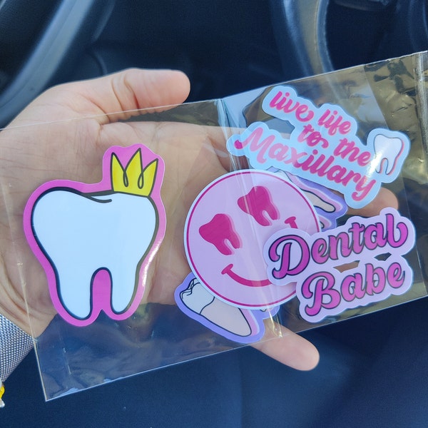 Tooth Fairy Sticker Tooth Sticker Crown Sticker Dental Hygiene Sticker ...
