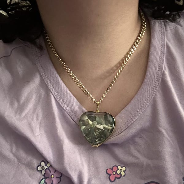 Medium Deep Fillable Silver or Gold Heart Locket Secret Message Locket ...