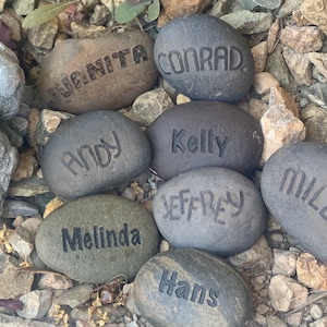 Engraved Name Rock Personalized Engraved Rock Child's Palm Size Rock ...