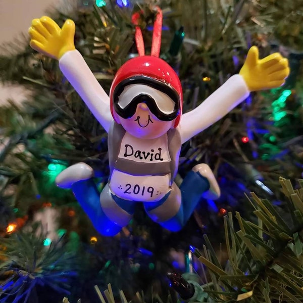 Personalized Sky Diving Christmas Ornament/ Cake Topper - Etsy
